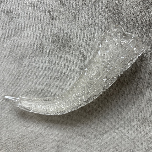 Vintage | Art | Vintage Crystal Cut Glass Cornucopia Horn | Poshmark